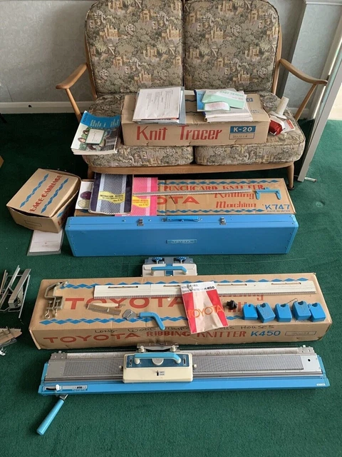 TOYOTA KNITTING MACHINE, K20, K450, K747, Lace Carriage + Accessories £ ...