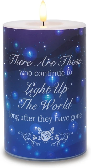 RHYTSING MEMORIAL CANDLE Battery Operated Flameles LED Sympathy Timer ...