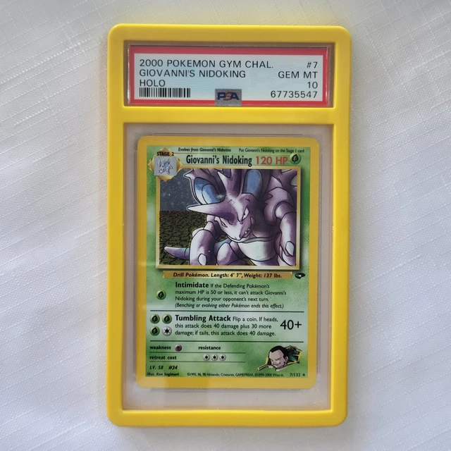 🔥 POKEMON TCG 🔥 Giovanni's Nidoking #7 🔥 Gym Challenge Holo PSA 10 GEM ...