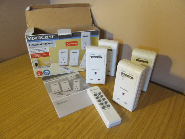 SILVER CREST REMOTE Controlled Plug Sockets - Pack of 4 - White £6.00 ...
