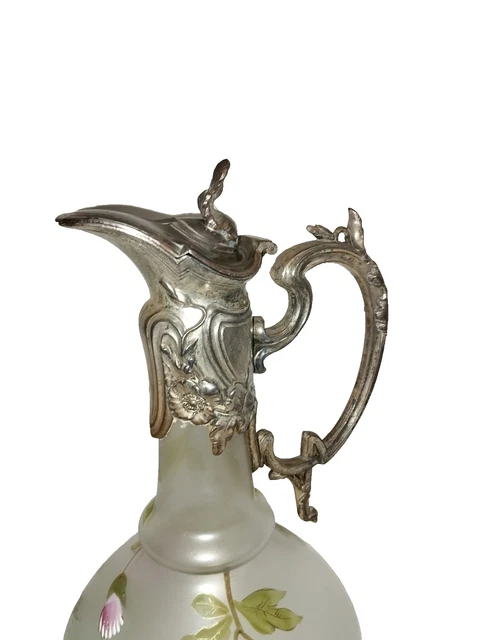 MAGNIFIQUE ANCIENNE CARAFFE A DECANTER AIGUIERE ART NOUVEAU 19 eme EUR ...