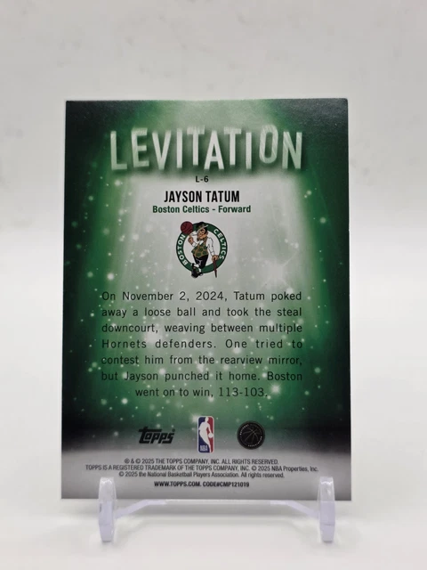 2025-26 TOPPS BASKETBALL Levitation #L-6 Jayson Tatum - Boston Celtics ...