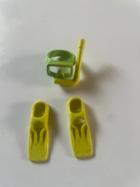 PLAYMOBIL MASQUE de plongée vert avec Tuba et Palmes Jaune pour Enfant ...