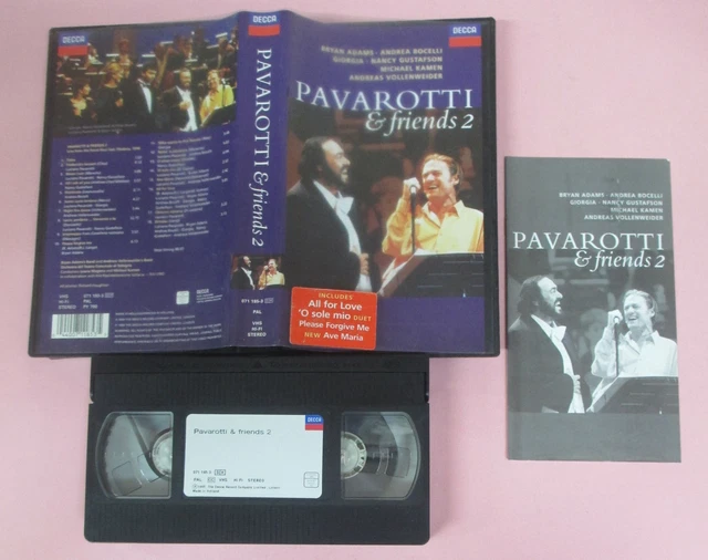 VHS LUCIANO PAVAROTTI & FRIENDS 2 Bryan Adams Giorgia Kamen no cd lp ...