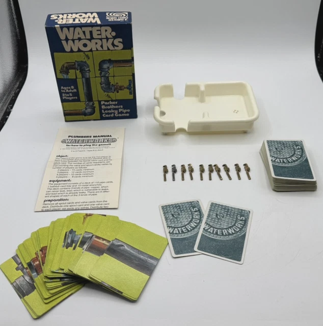 VINTAGE 1972 WATER-WORKS Leaky Pipe Card Game by Parker Brothers ...