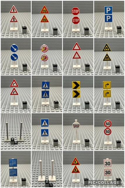 LEGO® ROAD SIGNS Traffic Sign Holder City 30256 6427 Selection £2.08 ...