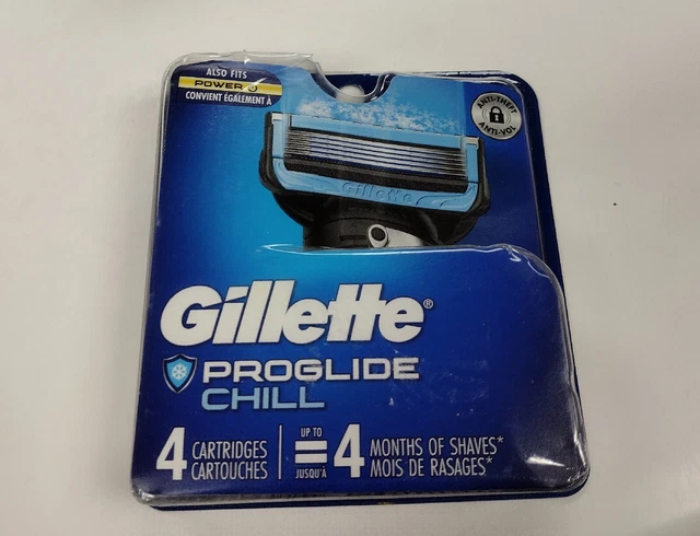 GILLETTE PROGLIDE CHILL Mens Razor Blade Refill Cartridges, 4 Ct. $13. ...