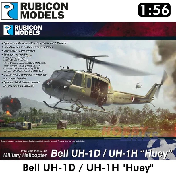 BELL UH-1D UH-1H Huey US Army Military Helicopter 1:56 Rubicon Models 280119 £35.00 - PicClick UK