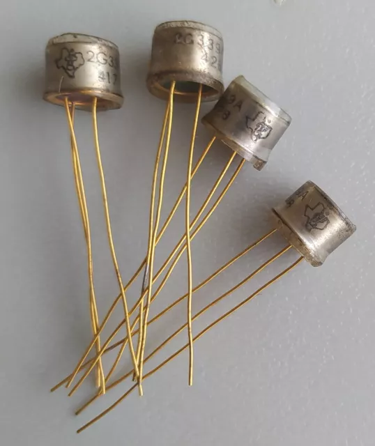 4 X TEXAS Instruments 2G339A Germanium NPN Transistoren, TO-5 ... 4 X TEXAS Instruments 2G339A Germanium NPN Transistoren, TO-5 ...