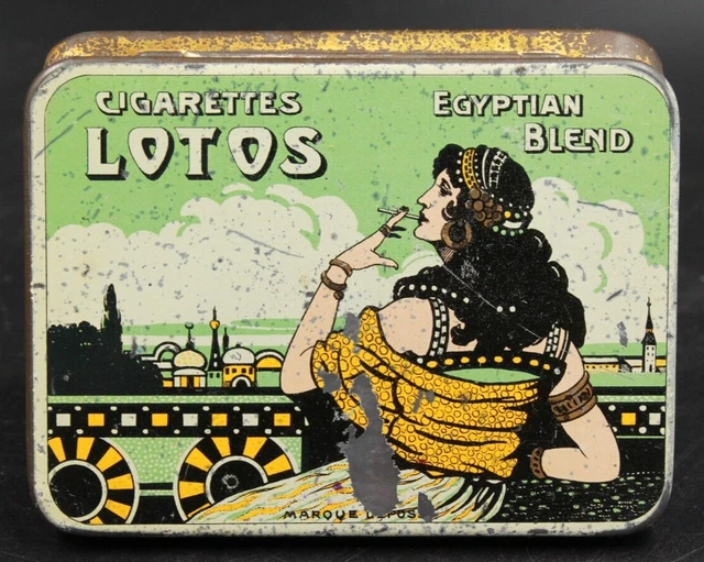 ALTE BLECHDOSE ÄGYPTEN Zigaretten Lotos Gold Tipped Cairo Cigarettes ...