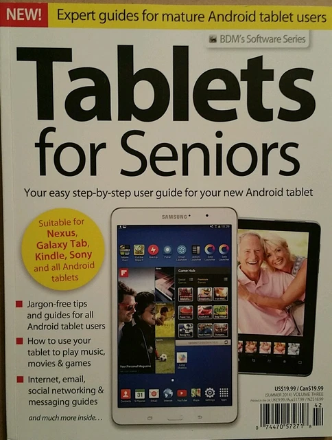 TABLETS FOR SENIORS UK Step-by-Step Guide Vol 3 FREE SHIPPING $19.50 ...