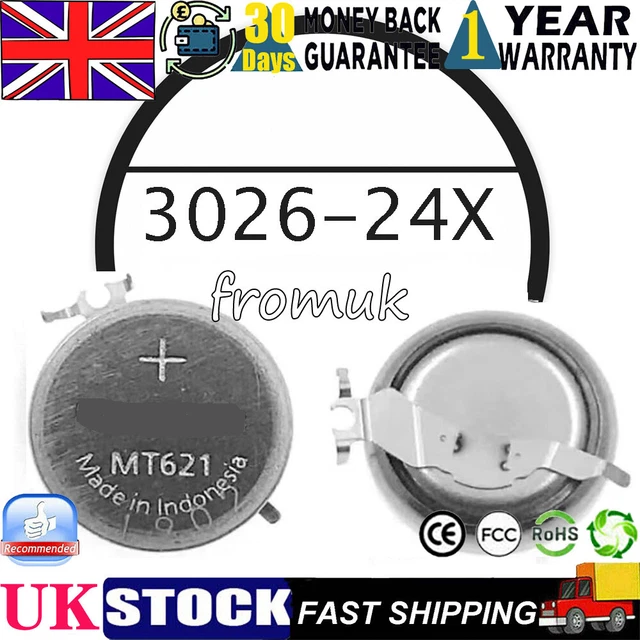 FOR SEIKO KINETIC Solar Watch Capacitor Battery 302624X 3026 24X for ...