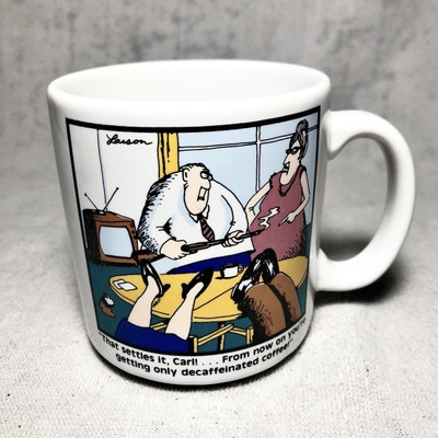 VINTAGE 1980 GARY Larson The Far Side That Settles It Carl Coffee Tea ...