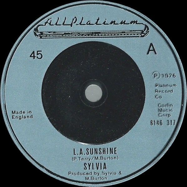 Sylvia Robinson L A Sunshine Disque Vinyle D Occasion 7 L8100z
