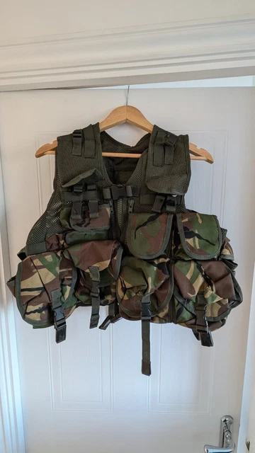 WOODLAND DPM CAMOUFLAGE Adjustable Tactical Webbing Assault Vest System ...