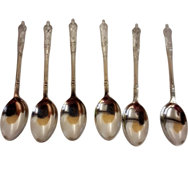 VINTAGE SILVER PLATE Spoon Set Apostle Design in Decorative Box ...