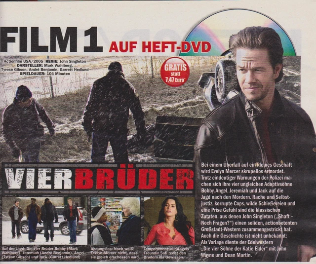 VIER BRÜDER DVD Actionfilm Mark Wahlberg Tyrese Gibson John Singleton ...