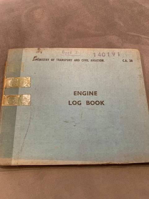 MINISTRY OF TRANSPORT Civil Aviation, Engine Log Book, Hercules 763 ...