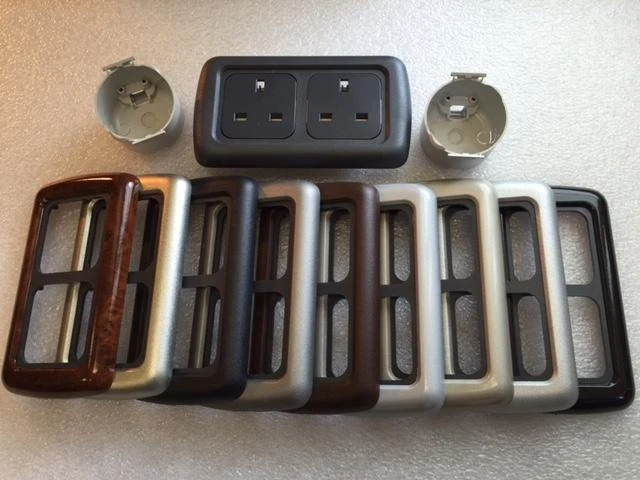 C-LINE CBE DOUBLE 240V SOCKETS & BACKBOXES caravan campervan horsebox ...