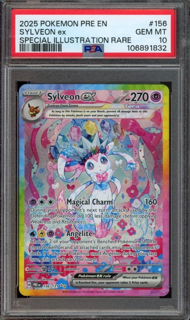 2025 POKEMON PRISMATIC Evolutions #156 Sylveon Ex Special Illustration ...