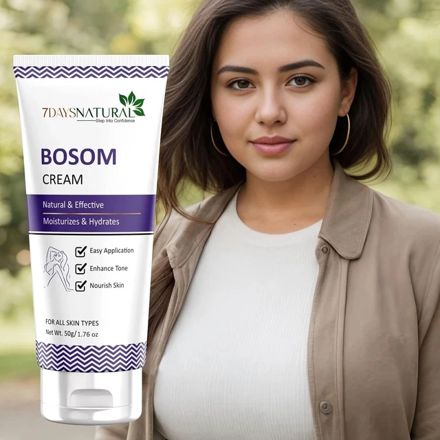 7 DAYS BOSOM Breast Massage Cream for Women 100% Natural BREAST GROWTH ...