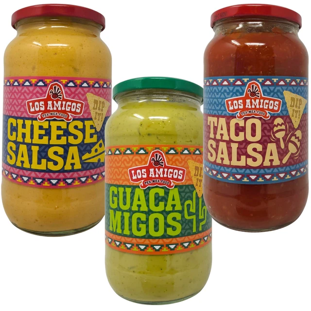 SET 3 LOS Amigos Tex Mex Saucen Dips Cheese Salsa Guac 950ml GL (11,69 ...