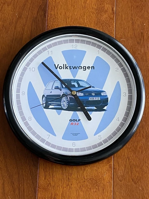 VW VOLKSWAGEN GOLF R32 Wall Clock 2004 04 MK4 MK IV Dealer Item-RARE £ ...