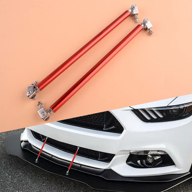 FRONT BUMPER LIP Splitter Spoiler Diffuser Strut Rod Tie Support Bars ...