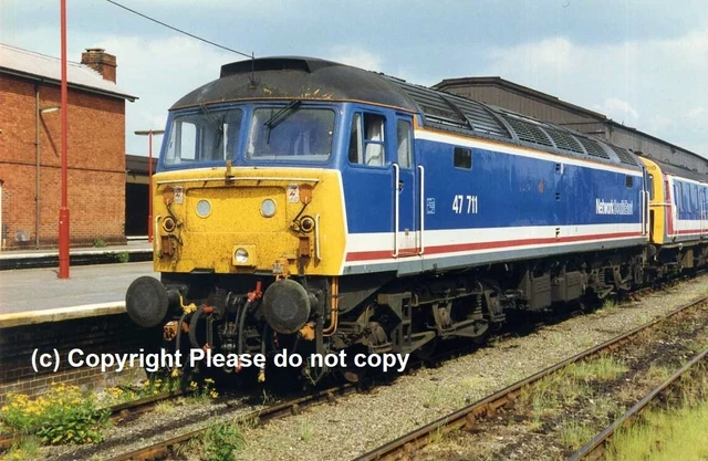BRITISH RAILWAY DIESEL LOCOMOTIVE PHOTO NSE CLASS 47 No 47711 AT ...
