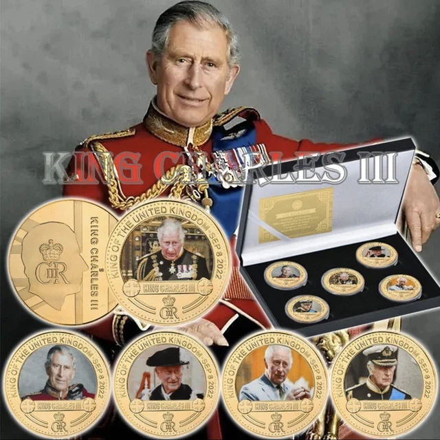 THE CORONATION OF King Charles III Gold Coin Box Set - 5 Coin Set ...