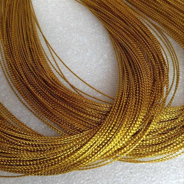 100M GOLD COLOURED Thread, Metallic, Cord Gift Packaging Label String ...