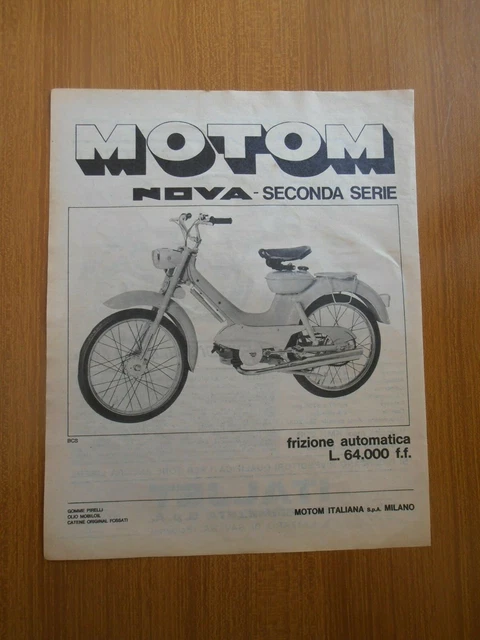 1966 MOTOM NOVA Seconda Serie Ciclomotore Motorino Pubblicita Vintage ...