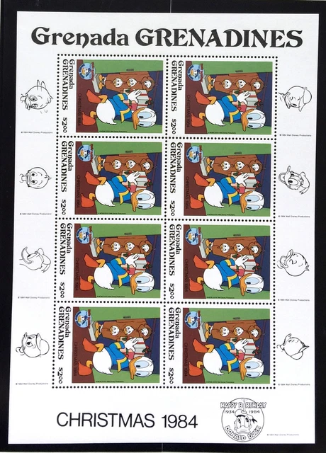 GRENADA GRENADINES DISNEY Stamps Donald 50th BDay Sheetlet 1984 MNH ...