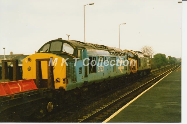 RAIL PHOTO CLASS 37 37513 37501 @ Thurnscoe 27/4/89 north bound steel ...
