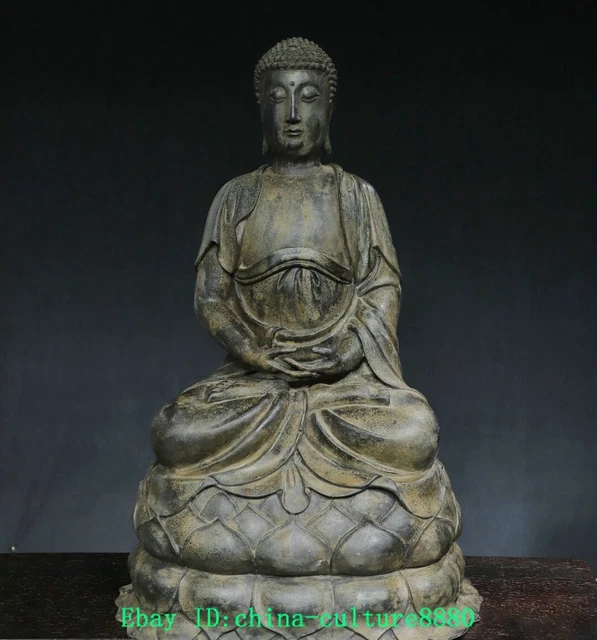 19.6 '' VIEUX Bouddha Shakyamuni en bronze tibétain EUR 1.195,00 - PicClick FR