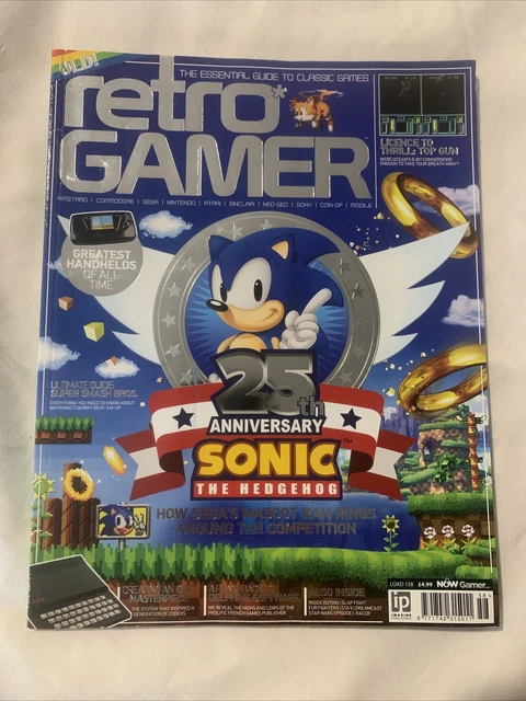 RETRO GAMER MAGAZINE #158 Sonic The Hedgehog,Sega,Microsoft,Gamer $12. ...