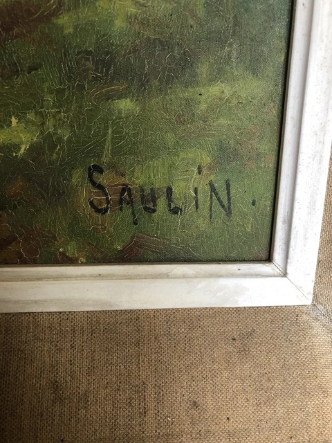ORIGINAL BY SAULIN, French Artist Oil on Canvas Painting, Signed $165. ...
