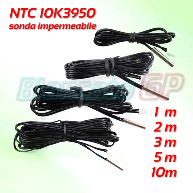 WATERPROOF PROBE NTC 10K 3950 Thermistor Sensor Ohm Temperature Sensor ...