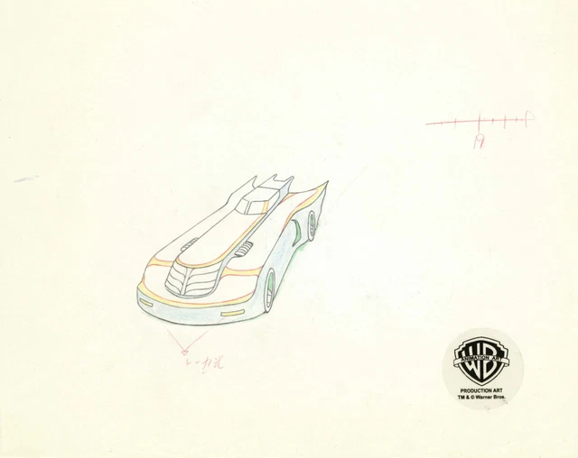 BATMAN THE ANIMATED Series-Original Prod Drawing-Batmobile-Robin's ...