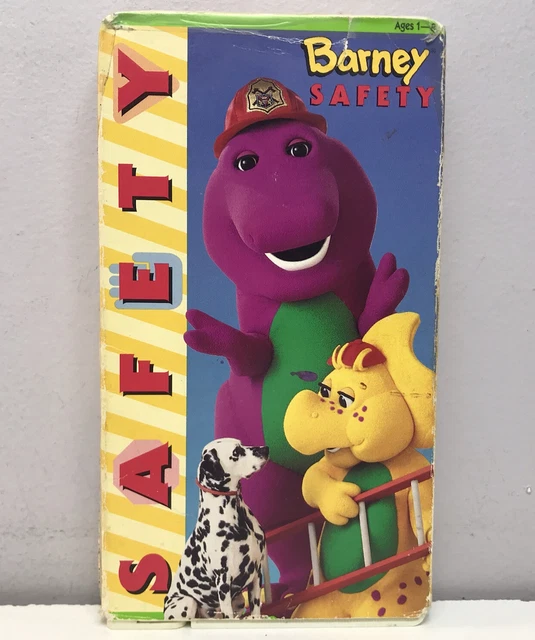 BARNEY & FRIENDS Safety VHS Video Tape VTG Kids Sing Along Songs OOP ...