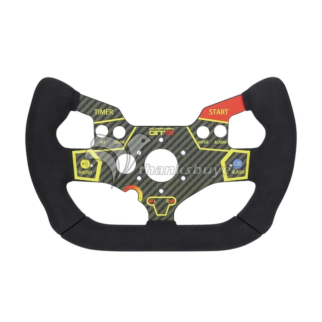 PC RACING WHEEL SIM Racing Steering Wheel Suede Handle for Thrustmaster ...