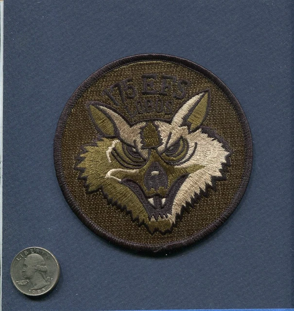 175TH EFS LOBOS SD Ang F-16 Falcon USAF Kämpfer Geschwader Aufnäher EUR ...