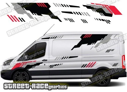 FORD TRANSIT CAMPERVAN 029 graphics stickers decals race van motorhome ...