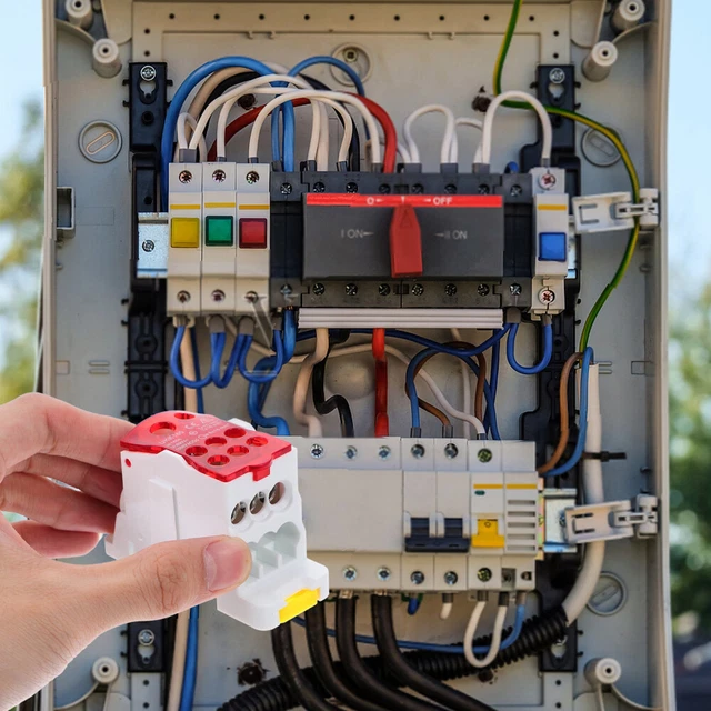 RAIL INSTALLATION TERMINAL Box Din Rail Terminal Block Power Wire ...