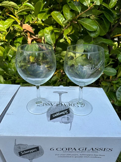 SET OF 6X Schweppes Gin 620ml Large Balloon Copa Glasses Goblet Brand ...