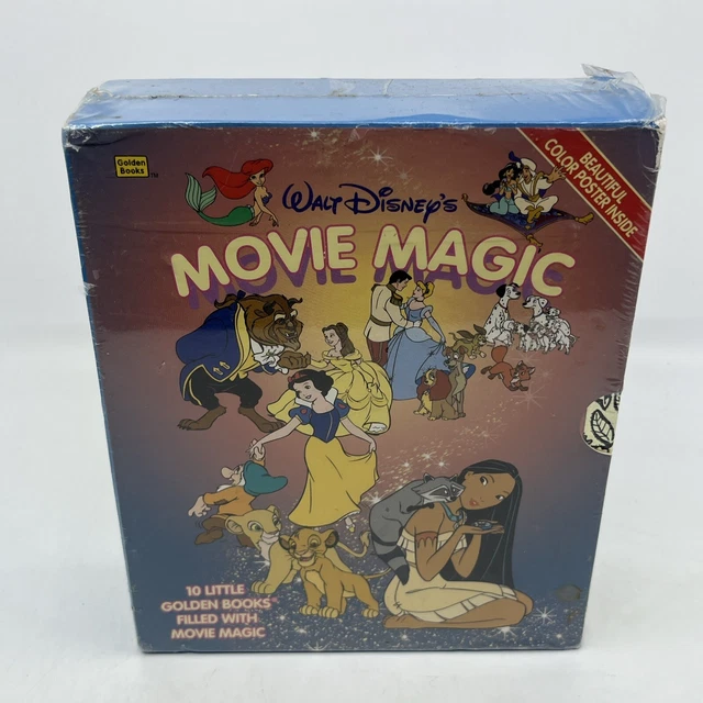 VTG 1996 WALT Disney Little Golden 10 Books Movie Magic Boxed Set w ...