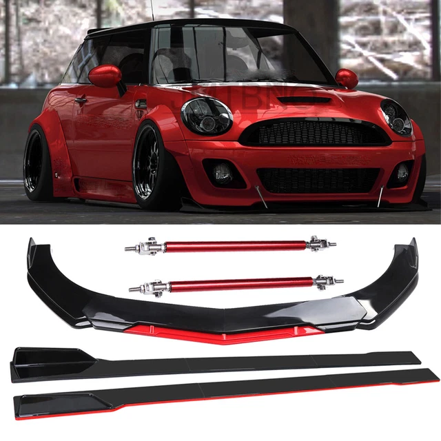 FOR MINI COOPER R56 Front Bumper Lip Spoiler Splitter + Side Skirts ...