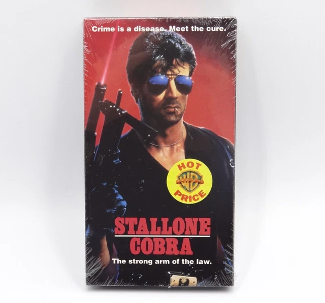 COBRA (1986) VHS Tape Movie Sylvester Stallone Slip Cover VTG w ...