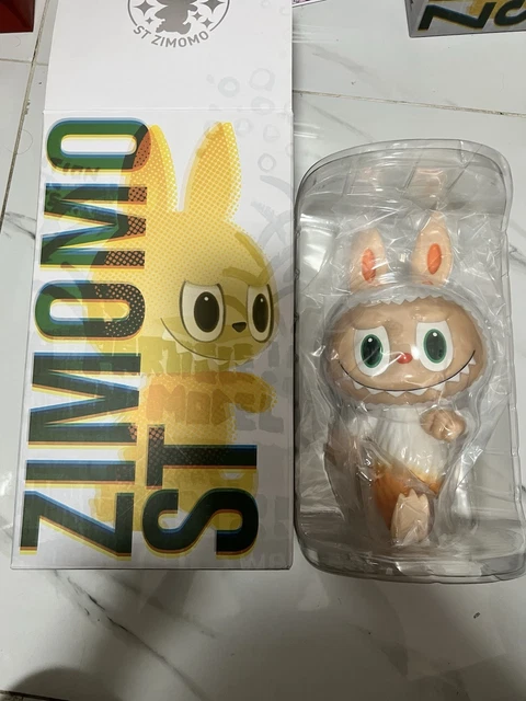 HOW2WORK LABUBU ZIMOMO ST White/Orange Kasing Lung Sofubi Soft Vinyl ...
