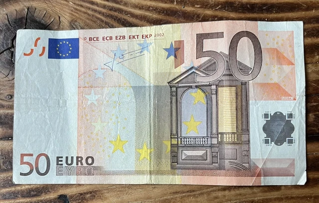 BILLET DE 50 euros 2002 Rare, en bon État - signé Jean Claude TRICHET ...